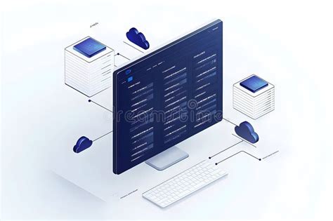Efficient Cloud Data Management System Visualization Stock Illustration Illustration Of