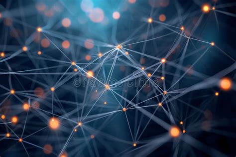 Abstract Glowing Connecting Dots And Lines Background Network Connection Web Social Media