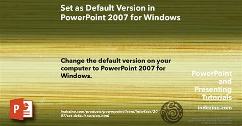 Set As Default Version In PowerPoint For Windows