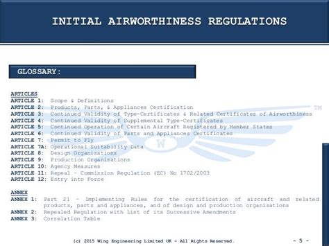 Easa Airworthiness Regulations Structure Pdf Aviation Industry