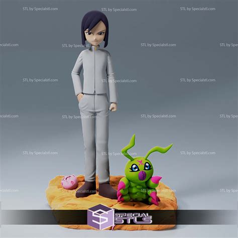 Ken Ichijouji And Wormmon Digimon Printable Models Specialstl