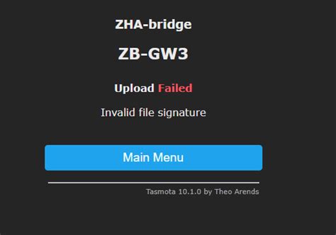 Zb Firmware Ota Invalid Signature · Issue 3 · Vahempiotasmota For Ewelink · Github