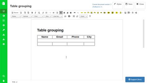 Grouping Table Rows Eledo Online