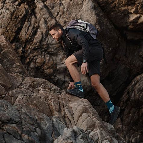 Made In France Trek Gr Tmb Collector High Polyamide Hiking Socks Blue