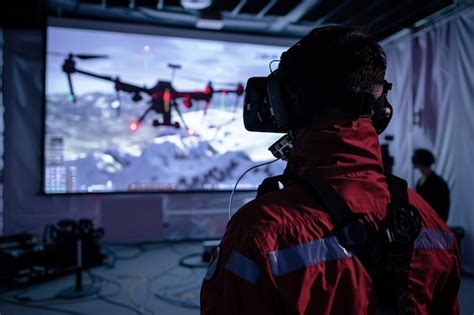 Premium Photo A Training Session In A Virtual Reality Simulation Generative Ai