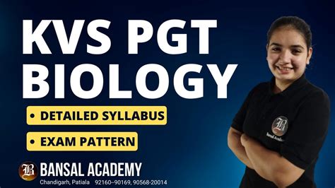 Kvs Pgt Biology Detailed Syllabus Exam Pattern Kvs Preparation
