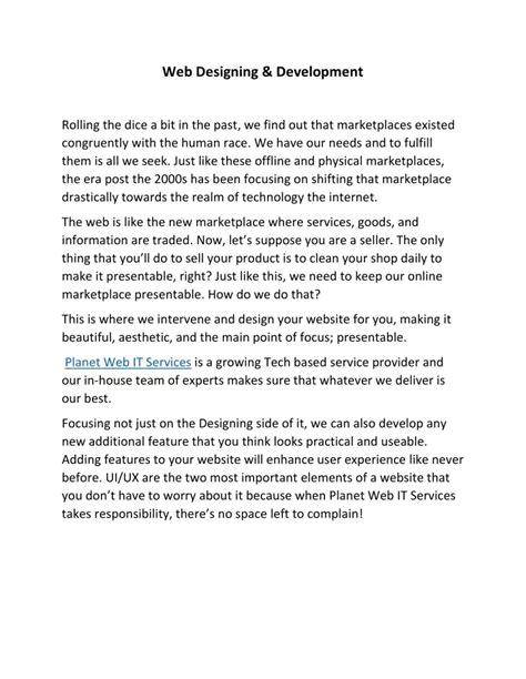 Ppt Web Designing And Development Services Powerpoint Presentation Id