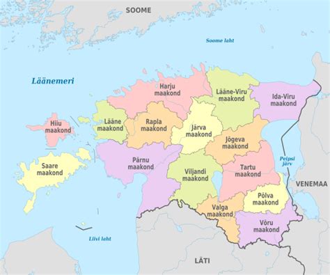 Eesti Haldusjaotus Eesti Linnade Ja Valdade Liit