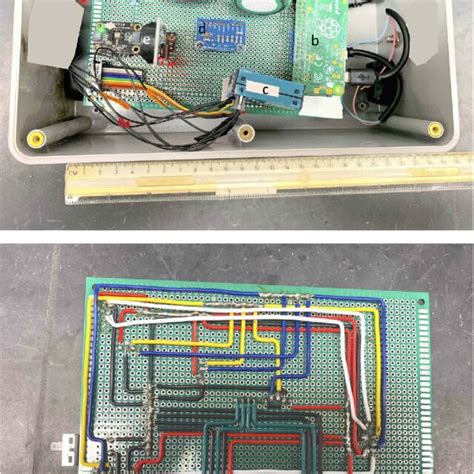 A Photograph Of Sensor Circuit Board With Components A Plastic Box