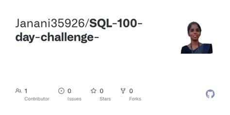 Janani D On Linkedin Github Janani35926sql 100 Day Challenge