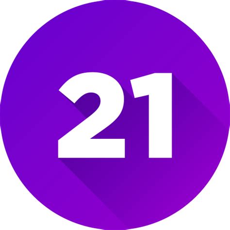 Number 21 Free Education Icons