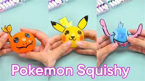 How To Make Pokémon Squishy With Nano Tape Pikachu Diy Tutorial 🐾🎨