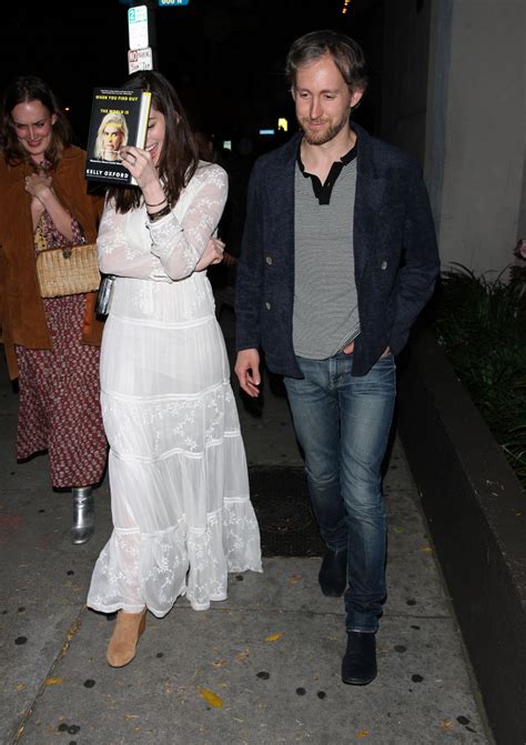 Anne Hathaway And Adam Shulman Leaves Craigs Restaurant In West