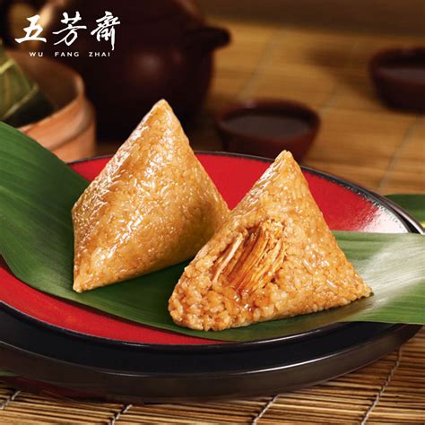 五芳斋鲜肉粽子礼袋100g4端午嘉兴特产咸粽子团购宅家速食微波食虎窝淘
