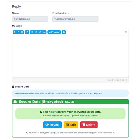 Secure Ticket Data Whmcs Marketplace