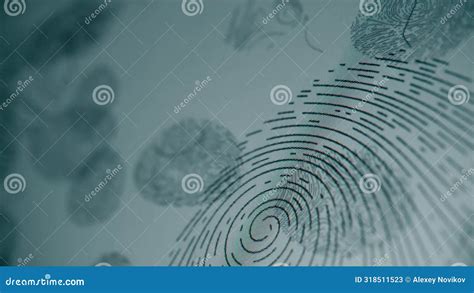 Many Digital Fingerprints On A Computer Screen Privacy Access Control Or Criminal Concepts