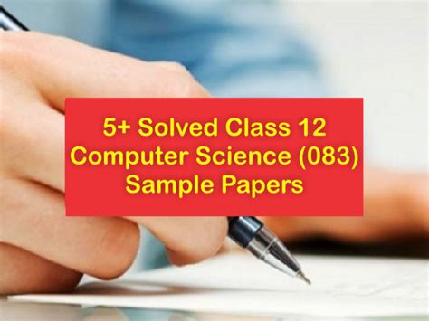 5 Solved Computer Science Sample Paper Class 12 Cbse Python