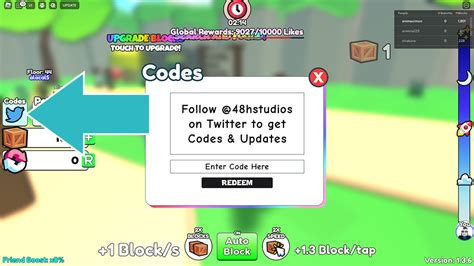 Roblox 1 Block Every Second Codes Gamepur