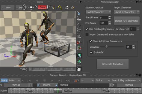 Generating Animations Inside Motionbuilder On The Left Is A Scene Download Scientific Diagram