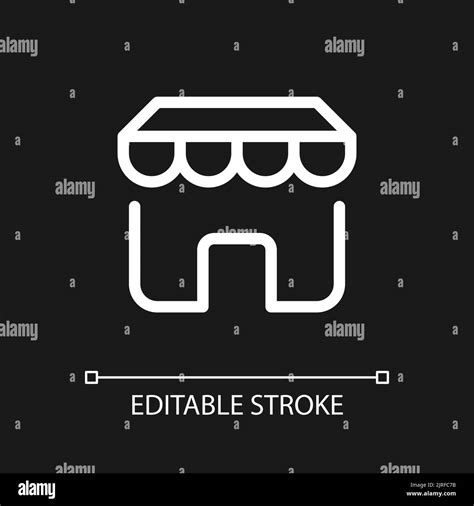 Online Marketplace Pixel Perfect White Linear Ui Icon For Dark Theme Stock Vector Image And Art