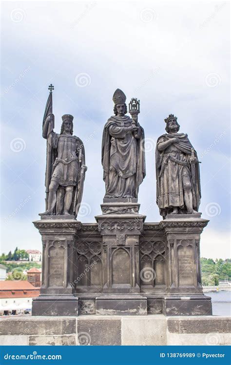 Statues On The Charles Bridge In Prague Architecture Of Prague Stock Image Image Of Famous