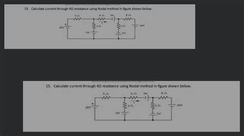 15 Calculate Current Through 4Ω Resistance Using Nodal Method In Figure