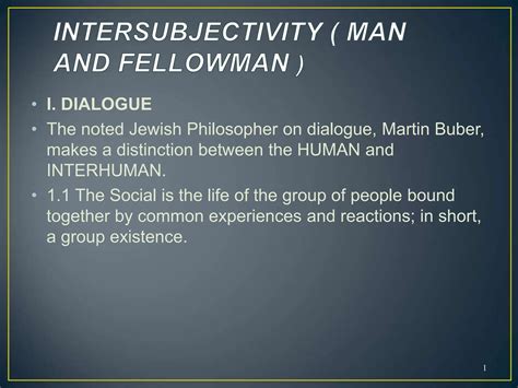 Human Intersubjectivity Ppt
