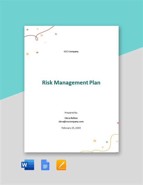 Cyber Security Risk Management Plan Template Prntbl