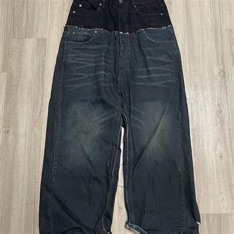 Double Waisted Balenciaga Jeans Size 36 Depop
