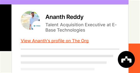 Ananth Reddy Talent Acquisition Executive At E Base Technologies