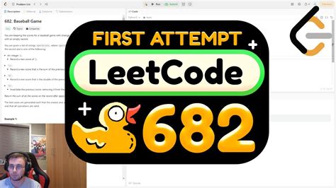 My Attempt At Solving Leetcode 682 Baseball Game Solved Youtube