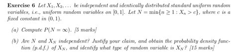 Solved Exercise 6 Let X1 X2 Be Independent And Chegg Com
