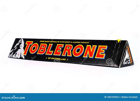 Toblerone Swiss Chocolate With Honey And Almond Nougat Editorial Stock Image Image Of Almond