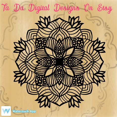 Flower Mandala Svg Mandala Svg Etsy