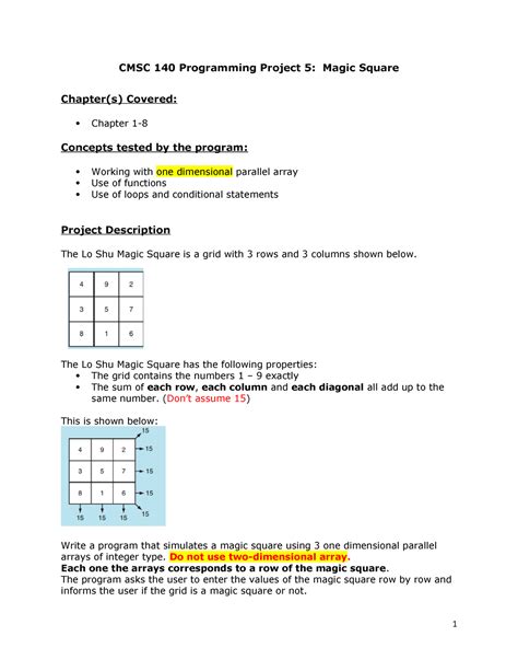 Cmsc140 Common Project 5 2022 Cmsc 140 Programming Project 5 Magic