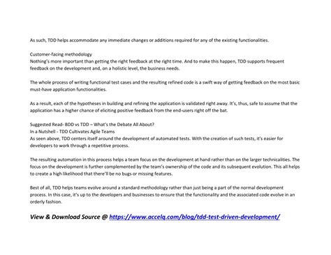 Ppt What Is Tdd How It Helps Businesses Powerpoint Presentation Free
