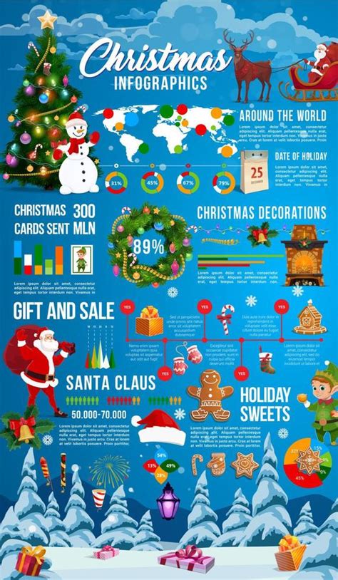 Christmas Infographics Winter Holiday Info Chart 13466868 Vector Art