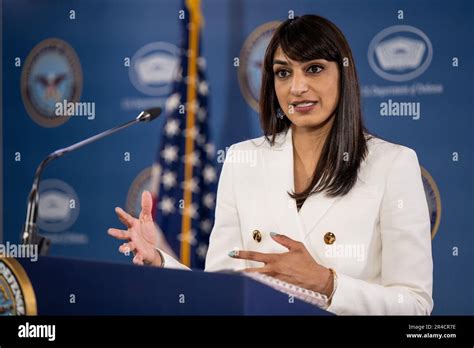 Deputy Pentagon Press Secretary Sabrina Singh Speaks During An On