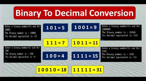 Binary To Decimal Conversion Program To Convert Binary To Decimal