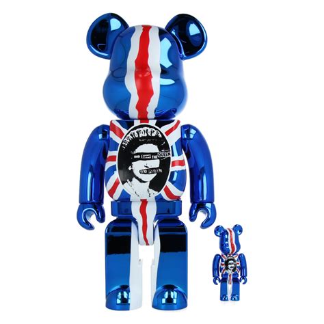 400 100 Bearbrick Sex Pistols God Save The Queen Chrome Ver