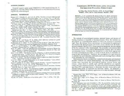 Pdf Composite 2d3d Hydroelastic‐analysis Method For Floating Structures