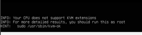 Virtualbox Your CPU Does Not Support KVM Extensions Ask Ubuntu