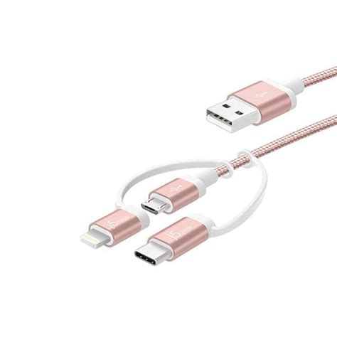 Jual KaiJet J5create Triple Charge Cable JMLC11R Rose Gold To 100 Cm Di Seller PChomeSEA