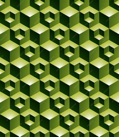 Premium Vector Colorful Illusive Abstract Geometric Seamless Pattern With 3d Cubes Vector