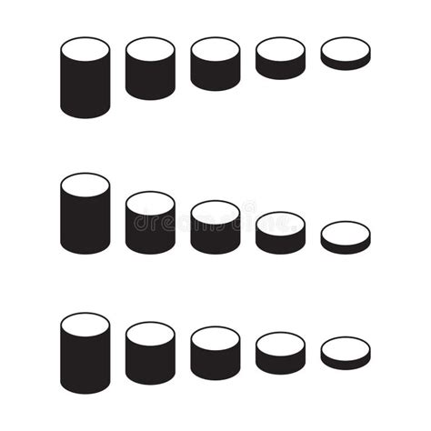 Cylinder Objects Pattern Stacked Bar Elements Data Visualization