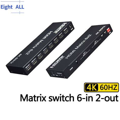 Matrix Switch HDMI X K Hz HDMI Matrix In Out Video Switcher Splitter With Optical R L
