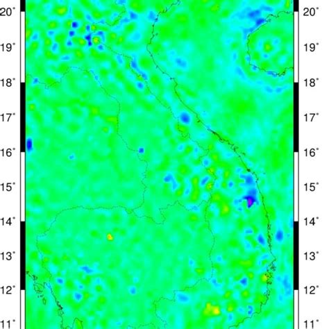 2 Grid Of Residual Gravity Anomalies The Residual Height Anomalies Download Scientific Diagram