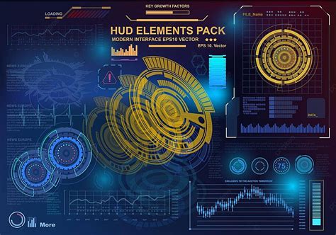 Futuristic Virtual Graphic Touch User Interfacetarget Illustration Vector Aim Vector