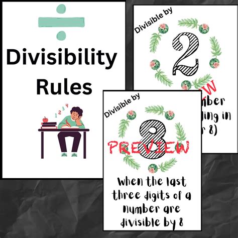 Divisibility Rules 2 10 Floral Design • Teacha
