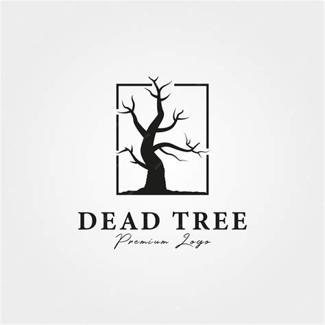 Premium Vector Dead Tree Logo Vector Vintage Illustration Design